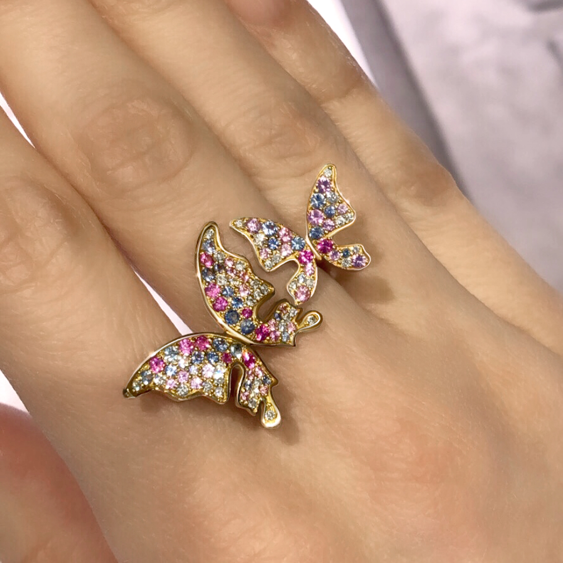 ВСЕ КОЛЛЕКЦИИ BUTTERFLIES кольцо 1498T-2/1.3.4